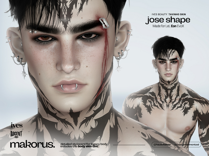 Second Life Marketplace - MAKORUS: JOSE SHAPE mens shape for Eon LeL ...