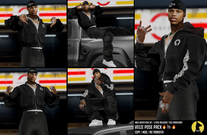 Second Life Marketplace - Of Breed: Veeze Pose Pack ~ Bento for Pics