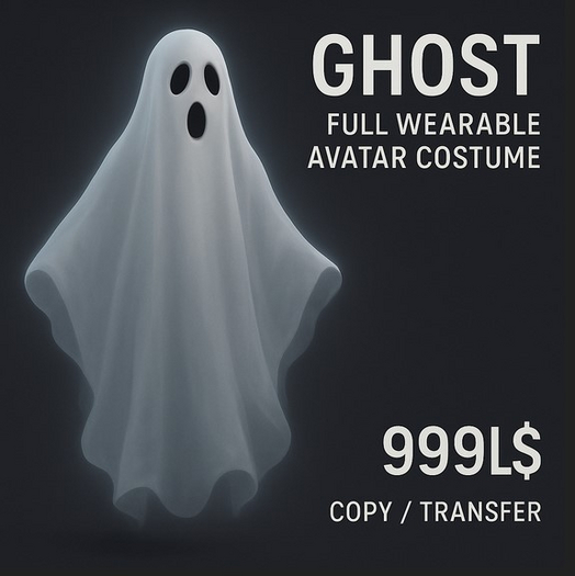 Second Life Marketplace - GHOST – Full Wearable Avatar Costume