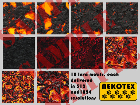 Second Life Marketplace - Lava & Magma Textures - 20 Full Perm seamless ...