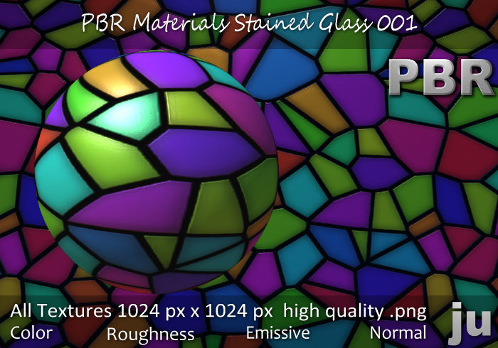 Second Life Marketplace - JU PBR Materials Stained Glass 001 Full Perm