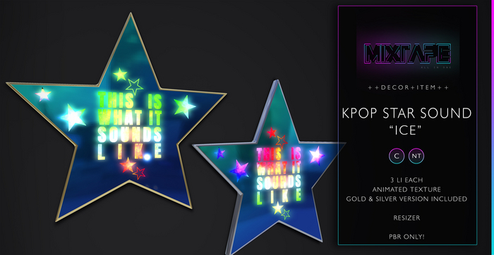 Second Life Marketplace - MIXTAPE Decor - kpop star - sound - ice