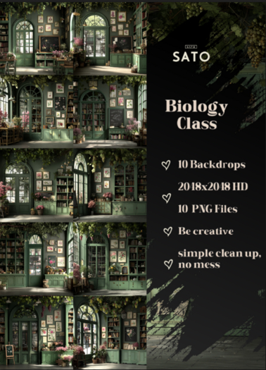 Second Life Marketplace - SATO - Biology Class backdrops (UNPACK)