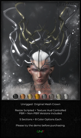 Second Life Marketplace - Nefekalum - Tenebrous Crown (Royal) // Add