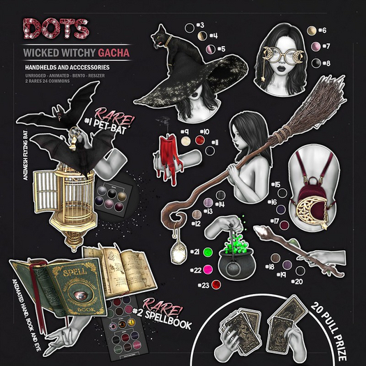 Second Life Marketplace - Dots - Wicked Witchy - #9 Melted Candle White