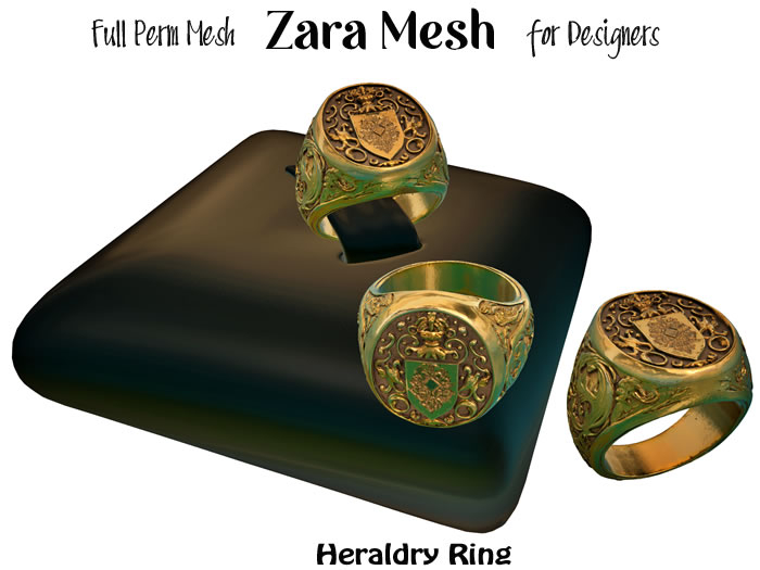 Second Life Marketplace - ZM PBR Heraldry Ring FULL PERM MESH