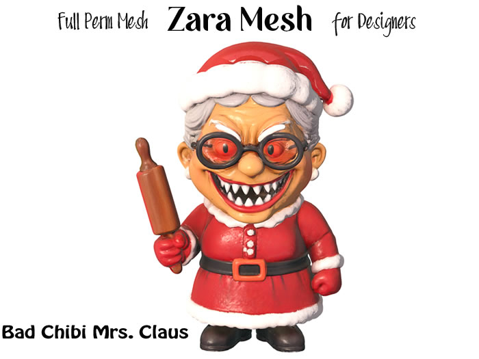 Second Life Marketplace - ZM PBR Christmas Bad Chibi Mrs. Claus FULL ...