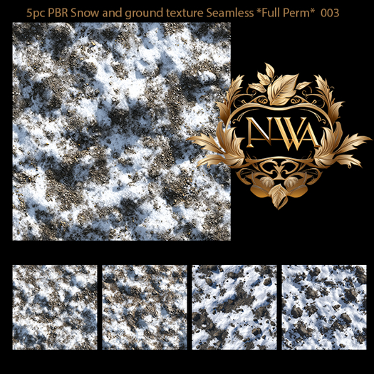Second Life Marketplace - 5pc PBR Snow and ground texture Seamless Full ...