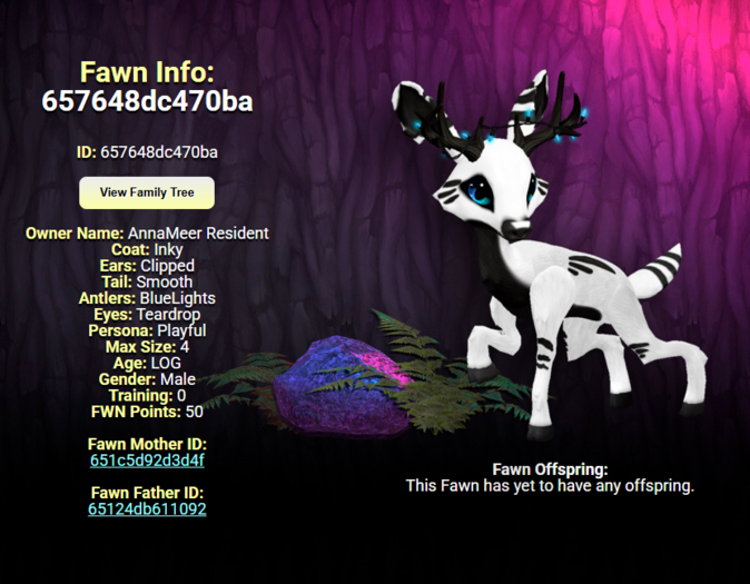 Second Life Marketplace - MALE BREEDABLE FAWN INKY TEARDROP BLUE LIGHTS