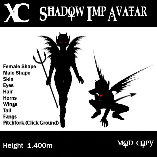 Second Life Marketplace - XC Shadow Imp Avatar