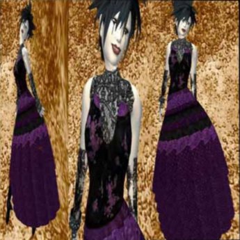 Second Life Marketplace - purple goth dress