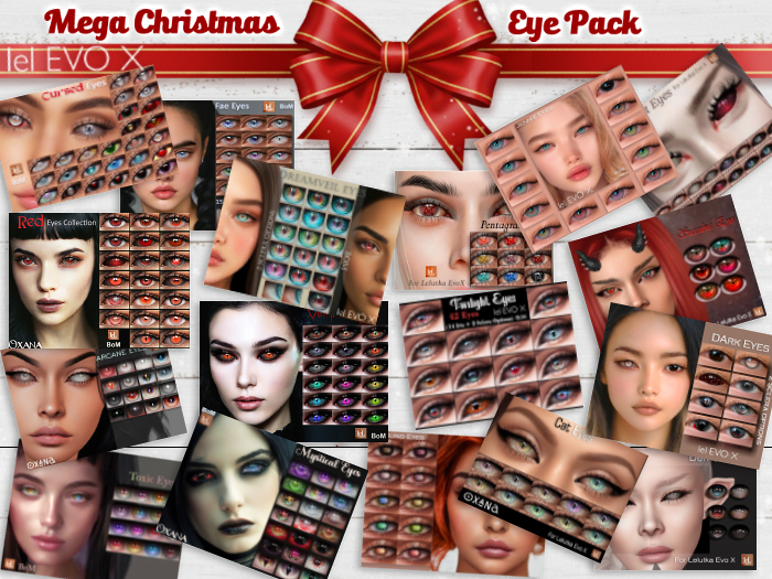 Second Life Marketplace - Oxana - Mega Christmas Eye Pack - EvoX