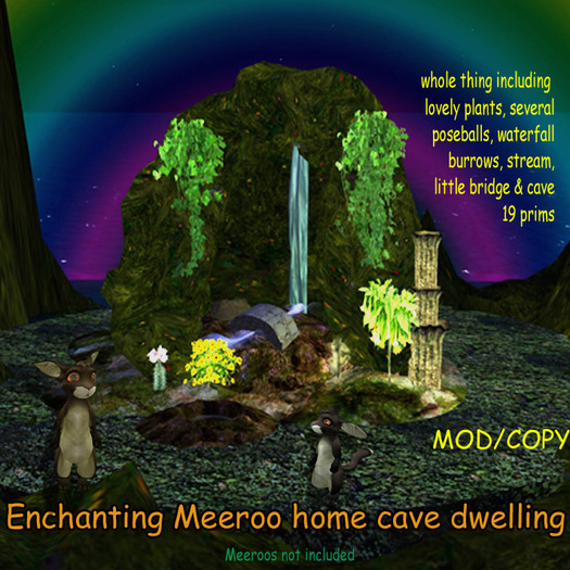 Second Life Marketplace - Enchanting Meeroo home cave dwelling