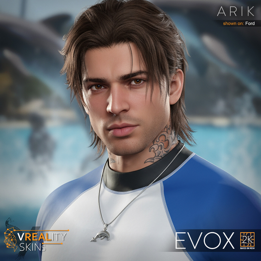 Second Life Marketplace - Arik- Head & Body skins (2k BOM-EVOX)