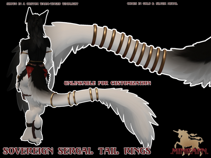 Second Life Marketplace - minrafn // sovereign sergal tail rings