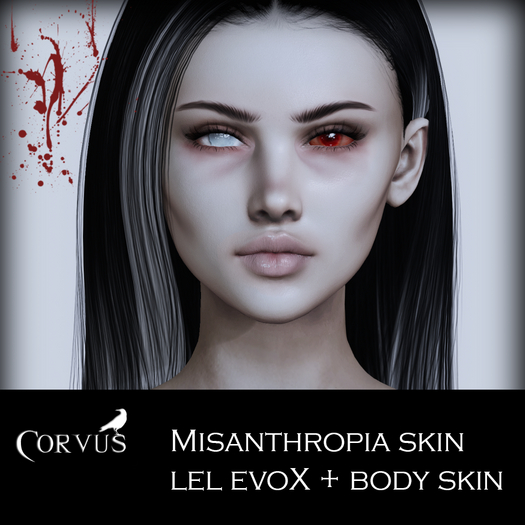 Second Life Marketplace - Corvus : Misanthropia Skin Lel EvoX