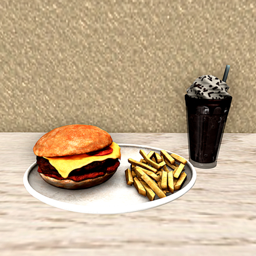 Second Life Marketplace - DFS CC Olga & Benny's Pizza Burger Fries and ...