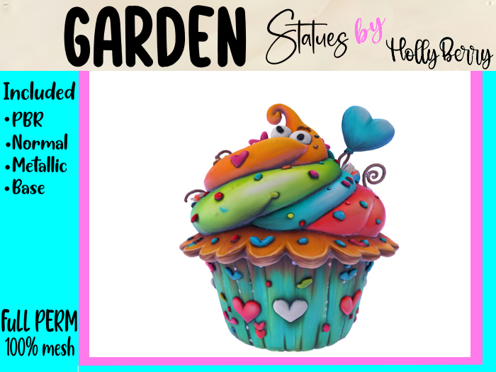 Second Life Marketplace - HB: Whimsy Valentine Cupcake FuLL PERM