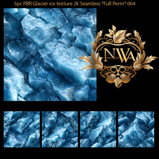 Second Life Marketplace - 5pc PBR Glacier ice texture 2k Seamless Full ...