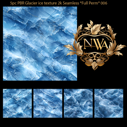 Second Life Marketplace - 5pc PBR Glacier ice texture 2k Seamless Full ...