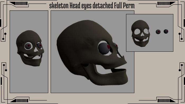 Second Life Marketplace - skeleton Head eyes detached Full Perm