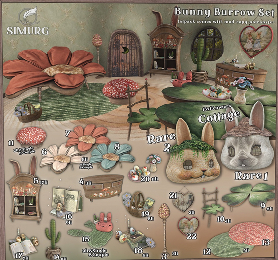 Second Life Marketplace - 04. Simurg - Bunny Burrow - Dresser