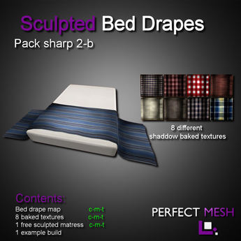 Second Life Marketplace - [ PM ] Bed Drape Sharp 2 b