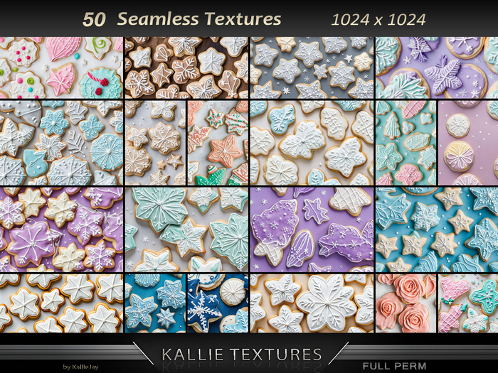 Second Life Marketplace - KJ Frosted Cookie Textures Seamless