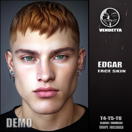 Second Life Marketplace - [ VENDETTA DEMO ] - EDGAR SKIN EVOX
