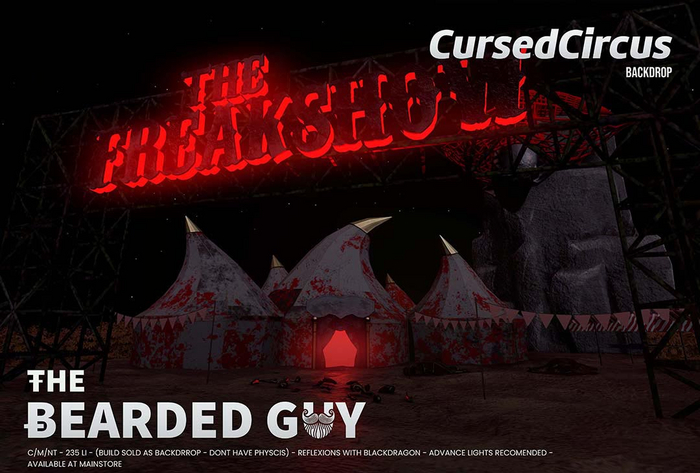 Second Life Marketplace - Cursed Circus Backdrop - The Bearded Guy