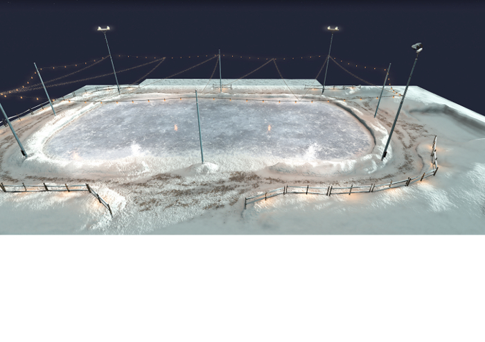 Second Life Marketplace - Sese Winter Hockey Snowy Ice rink classic RARE