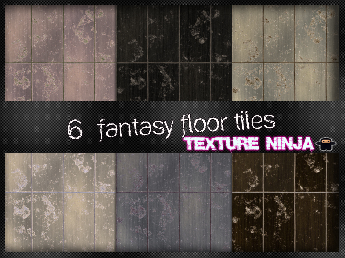 Second Life Marketplace - TEXTURE NINJA -> 6 x fantasy floor tiles seamless