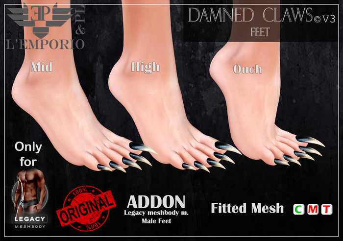 Second Life Marketplace - L'Emporio&PL::*Damned Claws*:: ADDON-Ouch ...