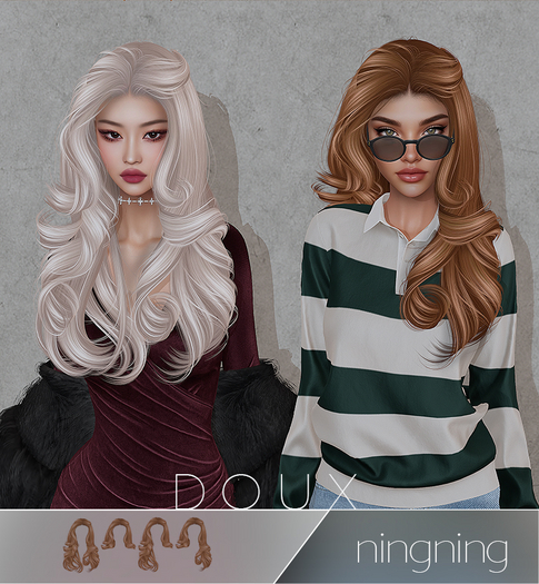 Second Life Marketplace - DOUX - NingNing hairstyle [BLOGGER PACK]