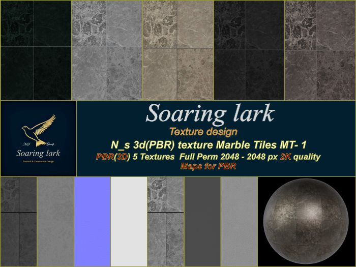 Second Life Marketplace - N_s 3d(PBR) texture Marble Tiles MT 1