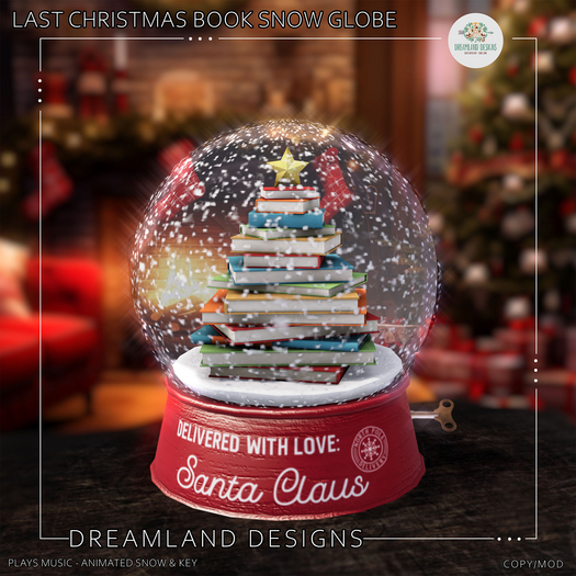 Second Life Marketplace - DD Last Christmas Book Snow Globe