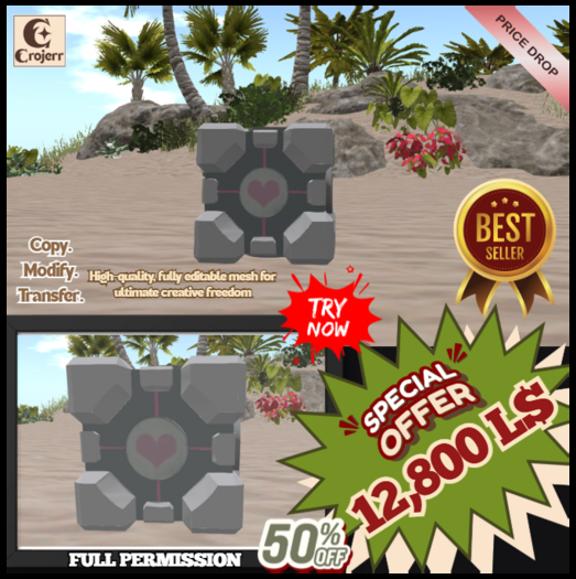 Second Life Marketplace - Aperture Science Portal Weighted Companion ...