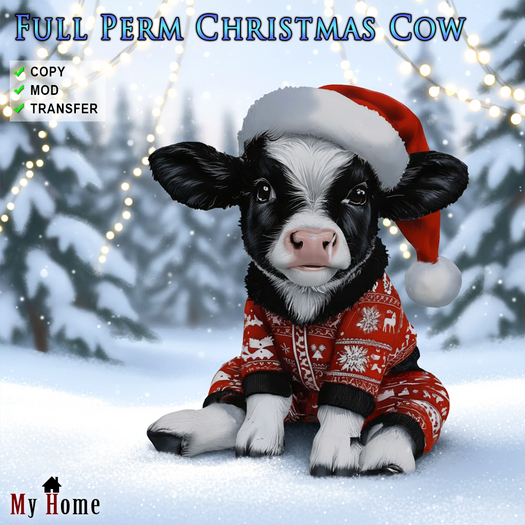 Second Life Marketplace - [My Home] GIFT Full Perm Christmas Cow