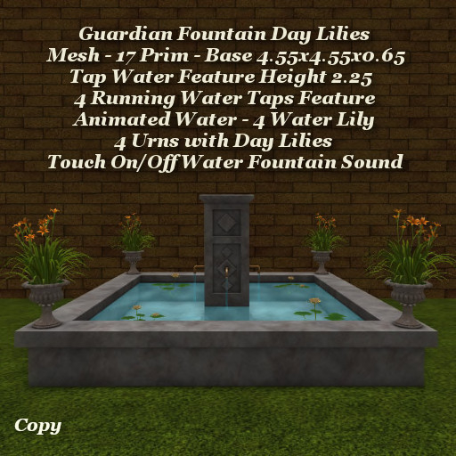 Second Life Marketplace - Guardian Fountain Day Lilies1