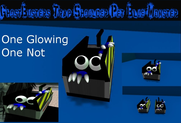 Second Life Marketplace - GhostBusters Trap Shoulder Pet Blue Monster ...