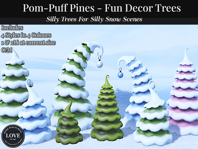 Second Life Marketplace - LOVE SUPERSTORE - POM-PUFF PINES