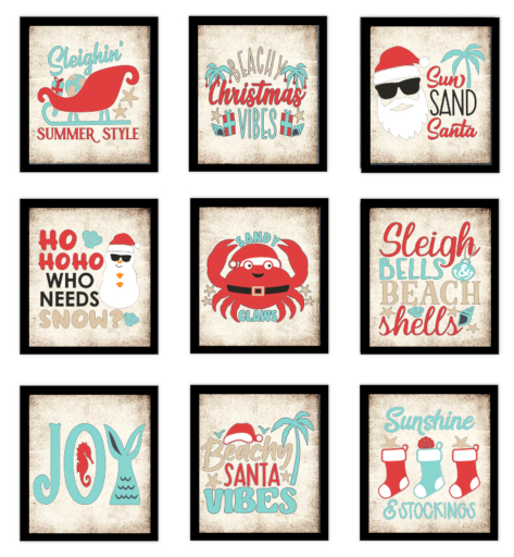 Second Life Marketplace - Tams - Wall Decor - Vintage Christmas Beach ...