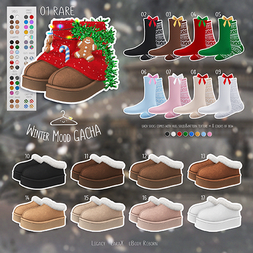 Second Life Marketplace - 16. -Sorumin- Winter Mood GACHA -Pink Uggs ...