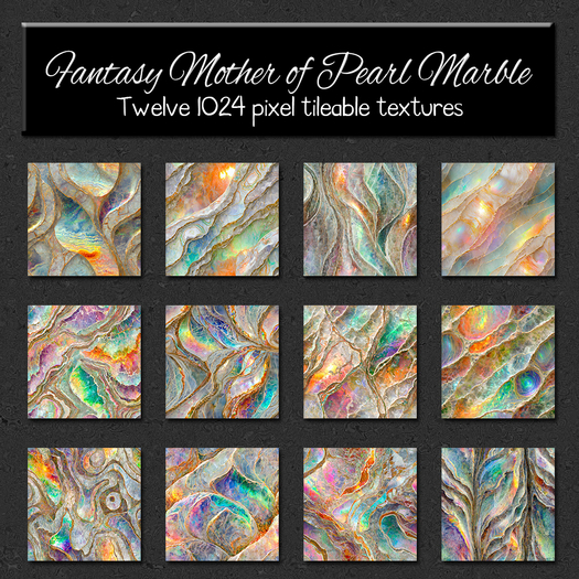 Second Life Marketplace - *Wallflowers* Fantasy Mother of Pearl Marble