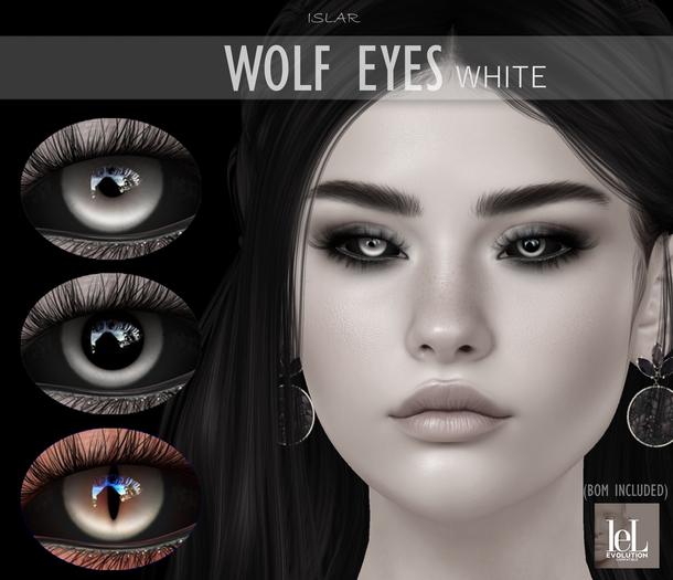 Second Life Marketplace - DEMO ::Islar:: Wolf eyes white BOM #3