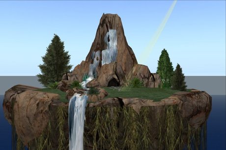 Second Life Marketplace - Mountain Waterfall Cave Skybox 64M