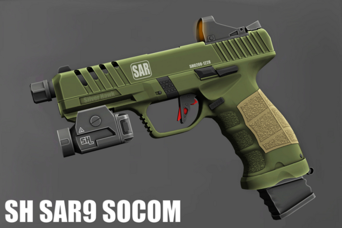 Second Life Marketplace - SH RP Prop Gun - SAR9 SOCOM (Female Version)