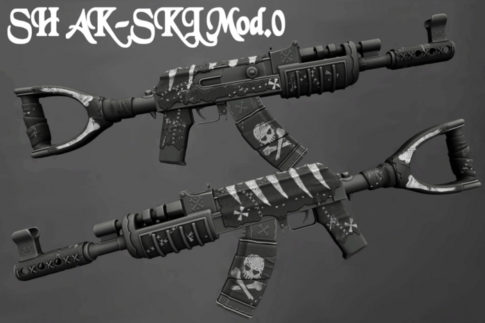 Second Life Marketplace - SH RP Prop Gun - AK-SKL Mod.0 (Female Version)