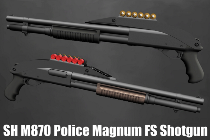 Second Life Marketplace - SH RP Prop Gun - M870 Police Magnum FS