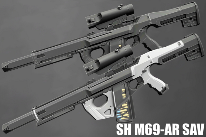 Second Life Marketplace - SH RP Prop Gun - M69-AR SAV (Female Version)
